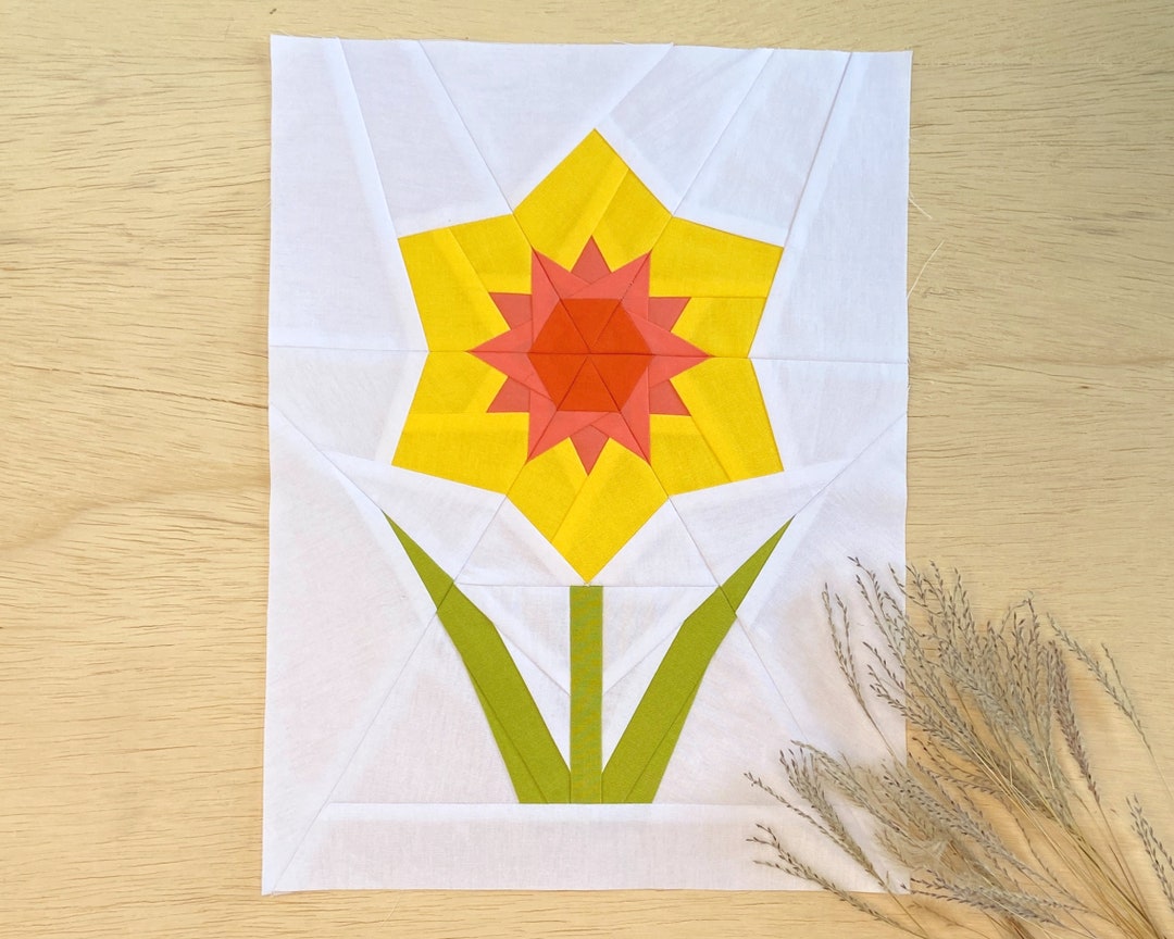 Daffodil Quilt Pattern | Flower Quilt Pattern | PDF Digital Download ...