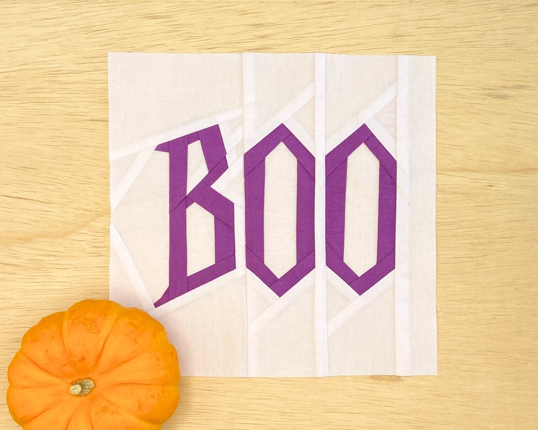 BOO Quilt Pattern | Halloween Quilt Pattern | PDF Digital Download | 12 ...