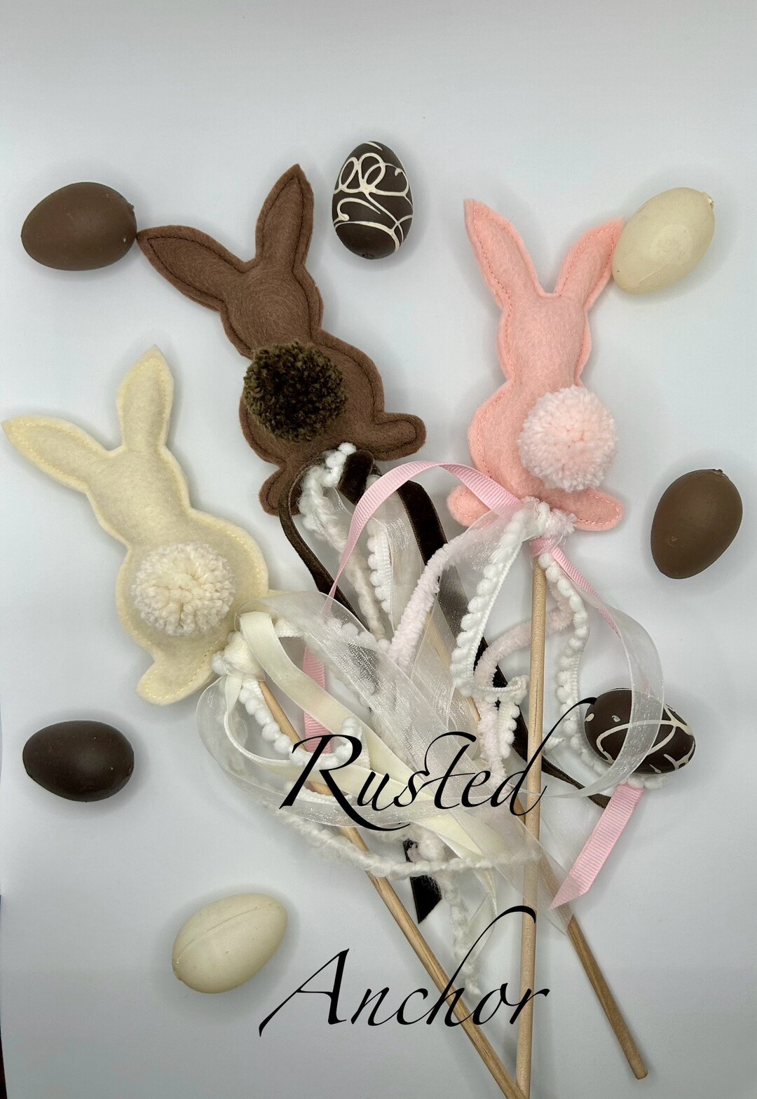 Handmade Bunny Wand,rabbit Wand,easter Wand, Easter Decor, Easter ...