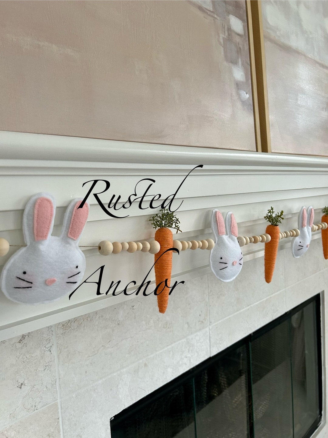 Easter Garland, Bunny Garland, Carrot Garland, Spring Decor, Rabbit ...
