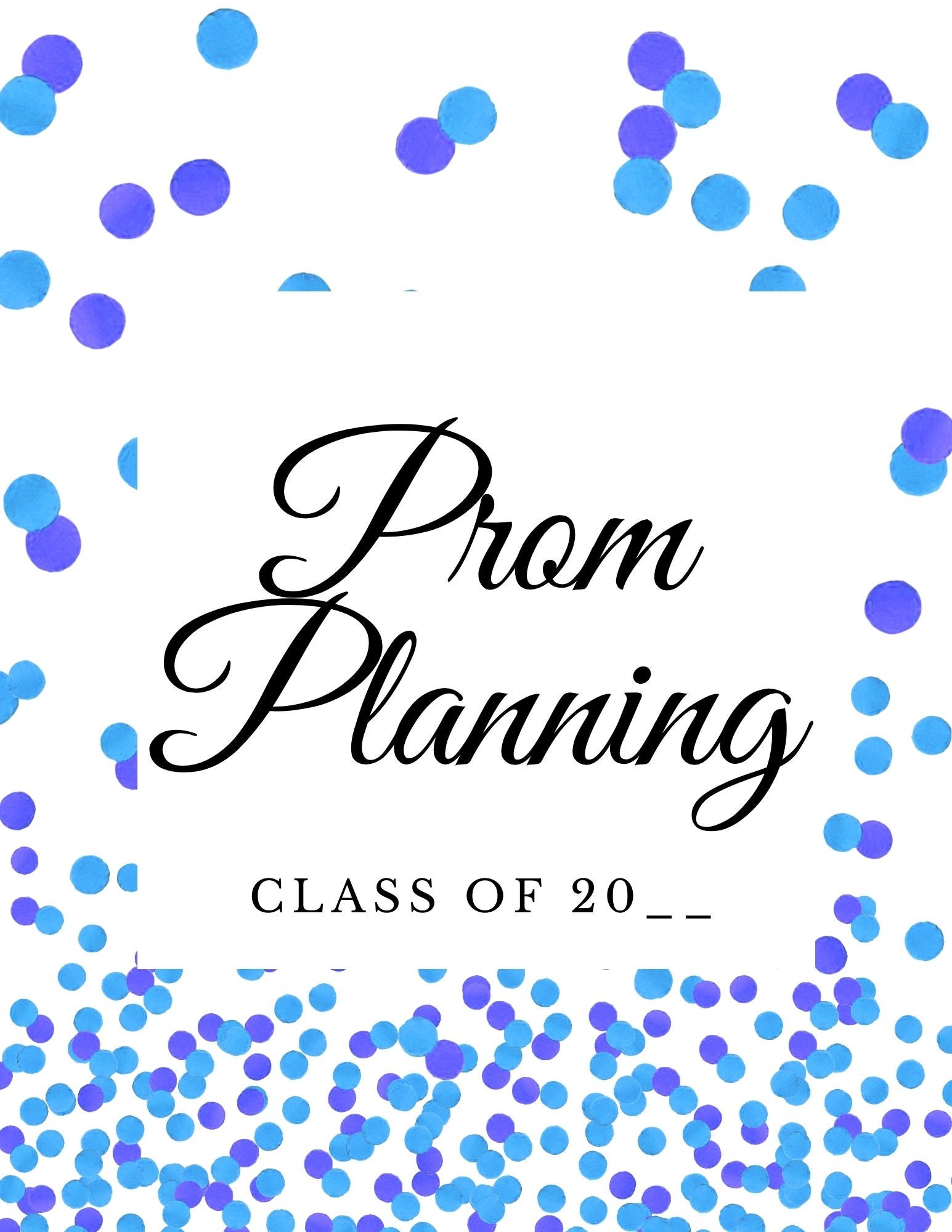 Prom Planner Printable Prom Checklist Detailed Prom Guide Prom Timeline ...