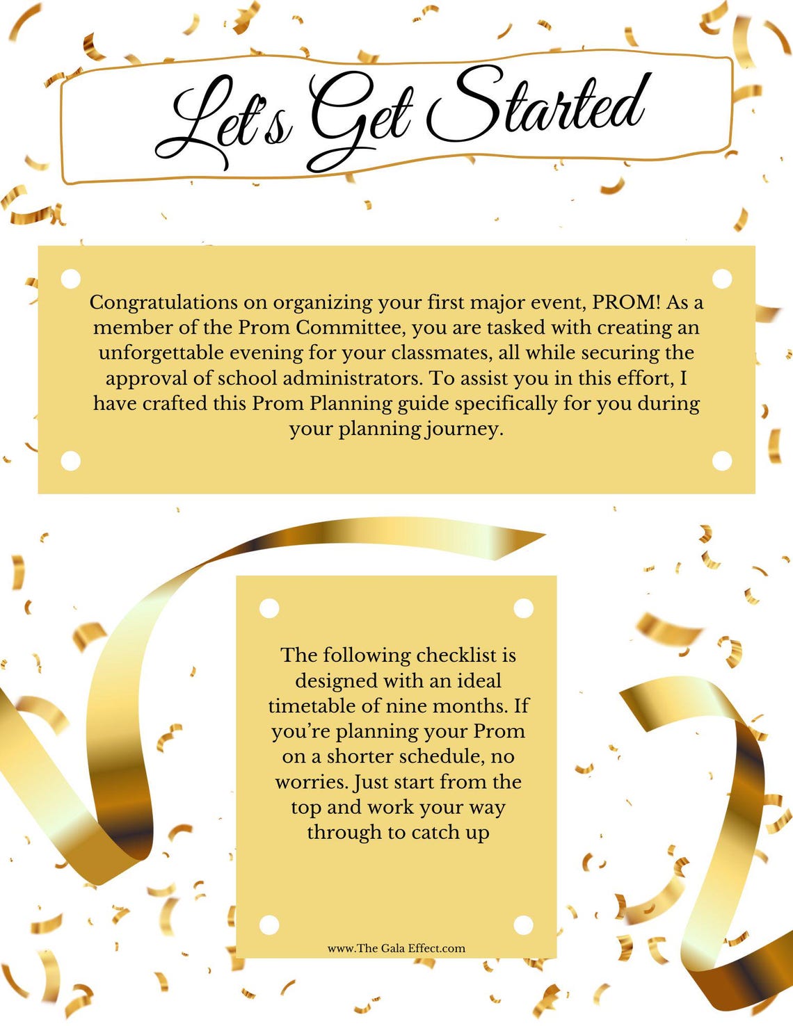 Prom Planner Printable | Prom Checklist | Detailed Prom Guide | Prom ...