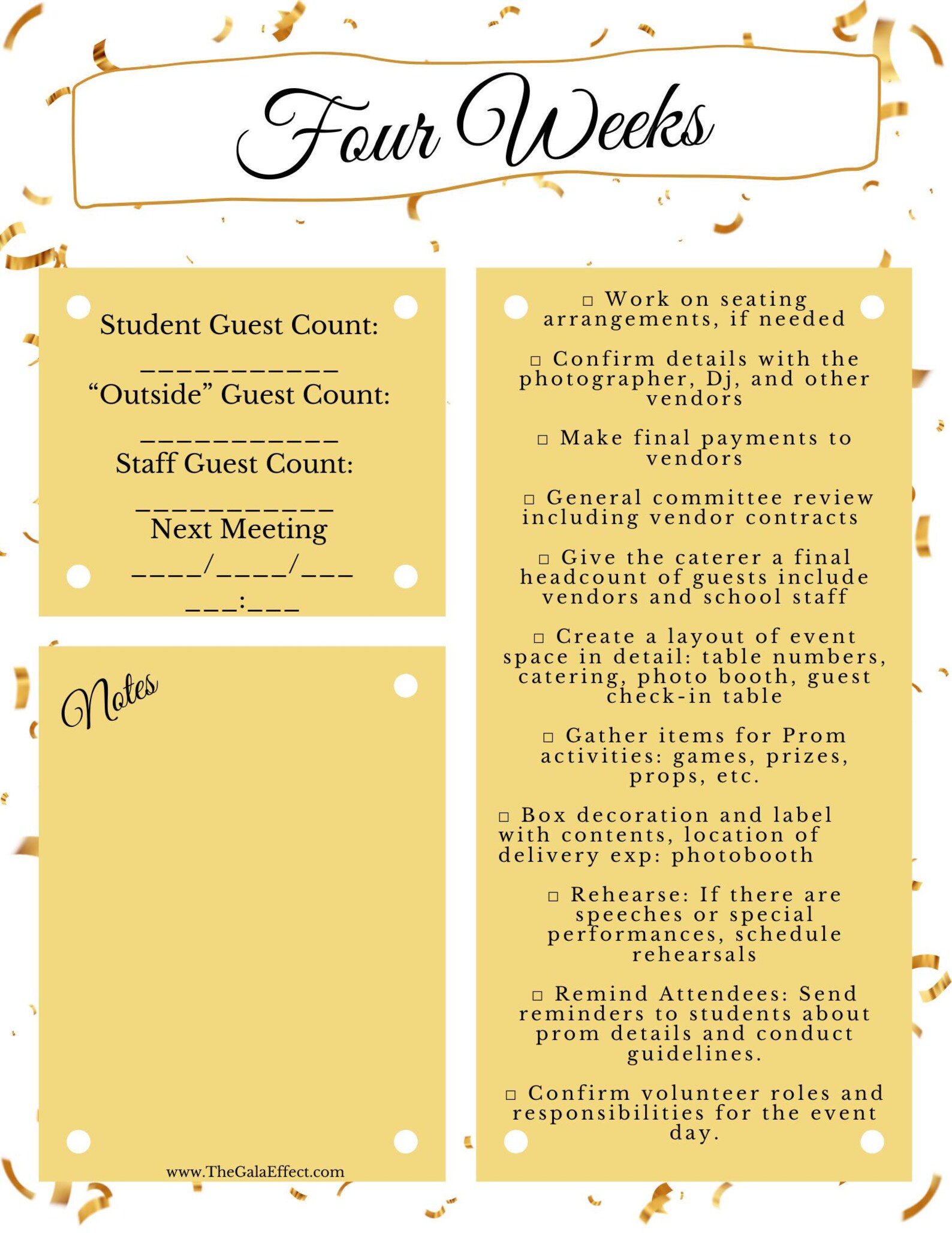 Prom Planner Printable | Prom Checklist | Detailed Prom Guide | Prom ...