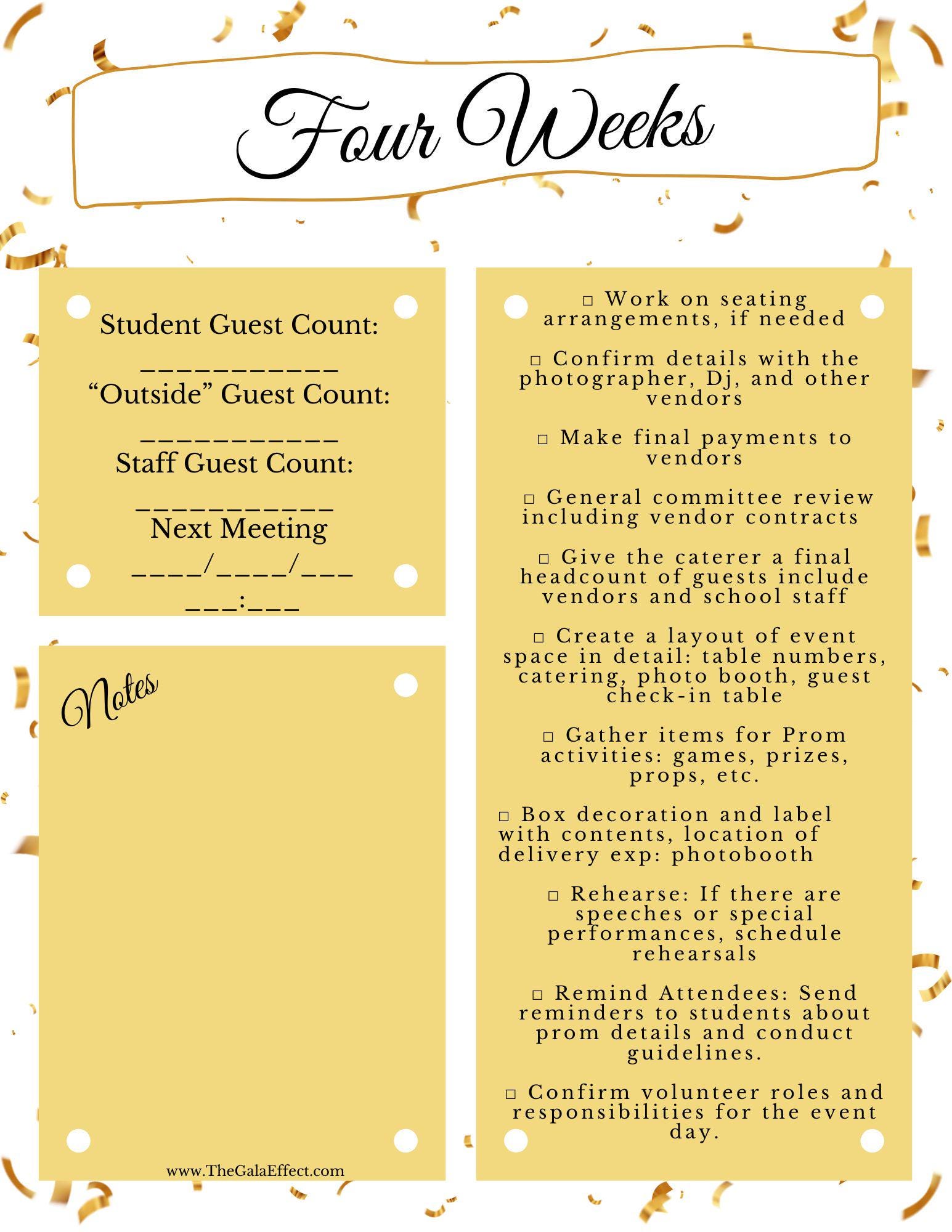 Prom Planner Printable | Prom Checklist | Detailed Prom Guide | Prom ...