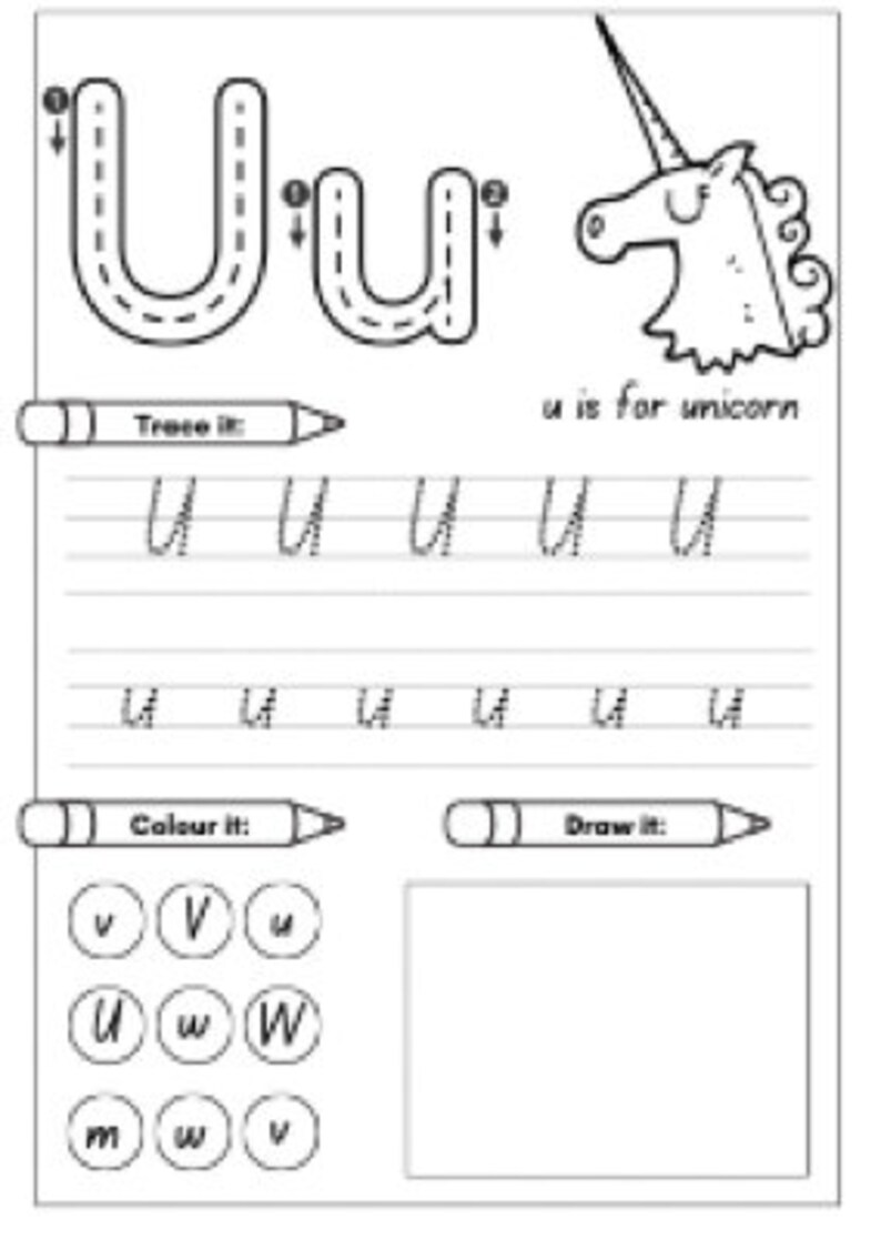 Printable Alphabet Tracing Sheets Educational ABC Worksheets Preschool ...