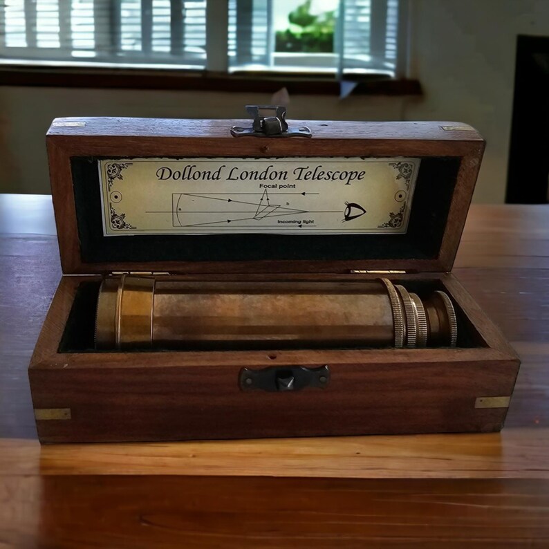 ENGRAVE IT - Vintage Dollond London Telescope in Wooden Box - Antique ...