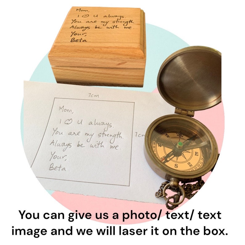 Handcrafted Brass Compass for Grandson With Engraved Message ...