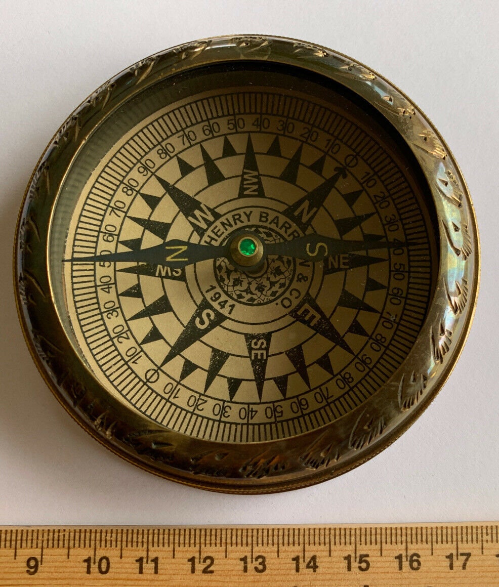 Brass Paperweight Compass - Nautical Compasses - Office / Corporate ...