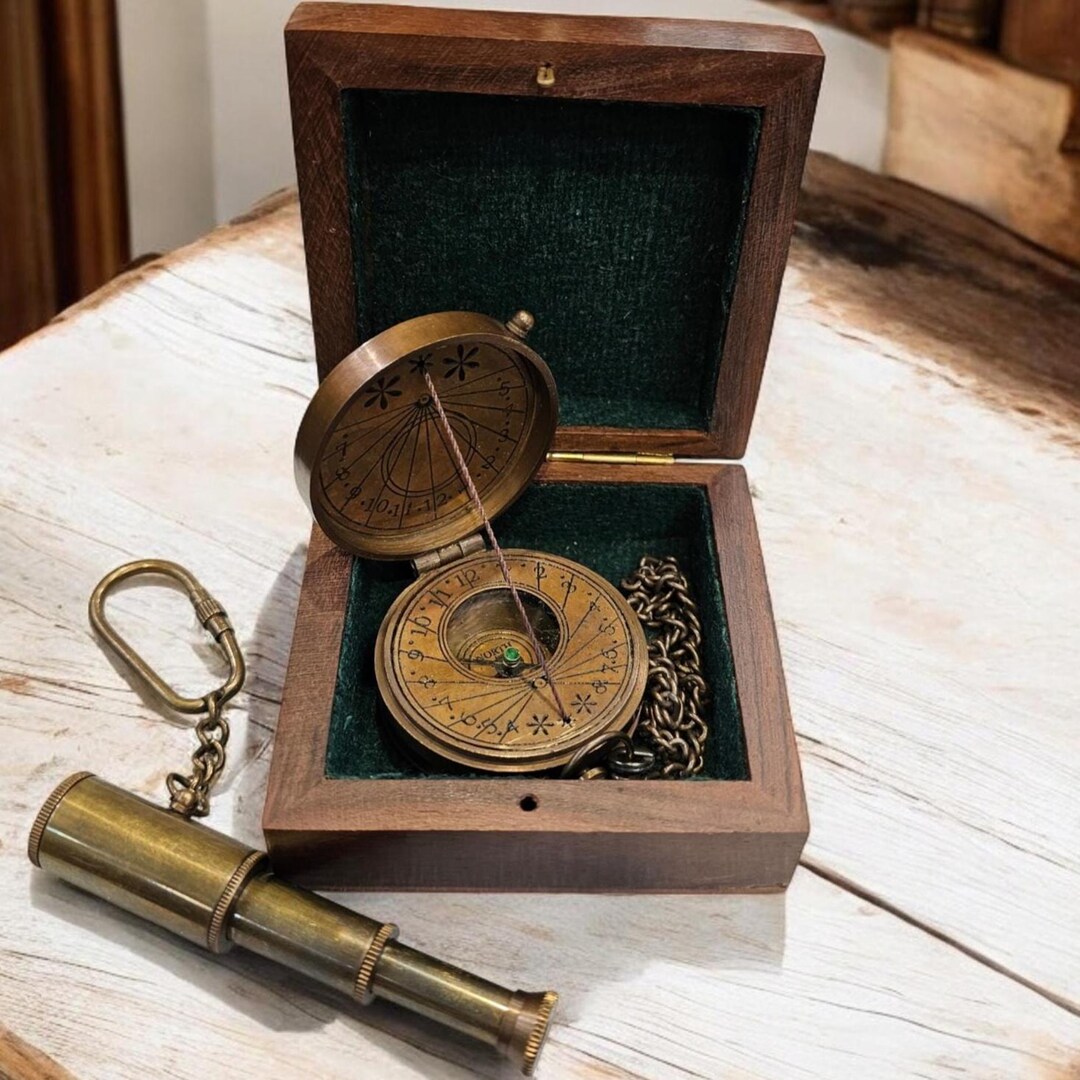 Mary Rose Sundial Compass & Telescope Keyring Set – Christmas Gifts - Etsy