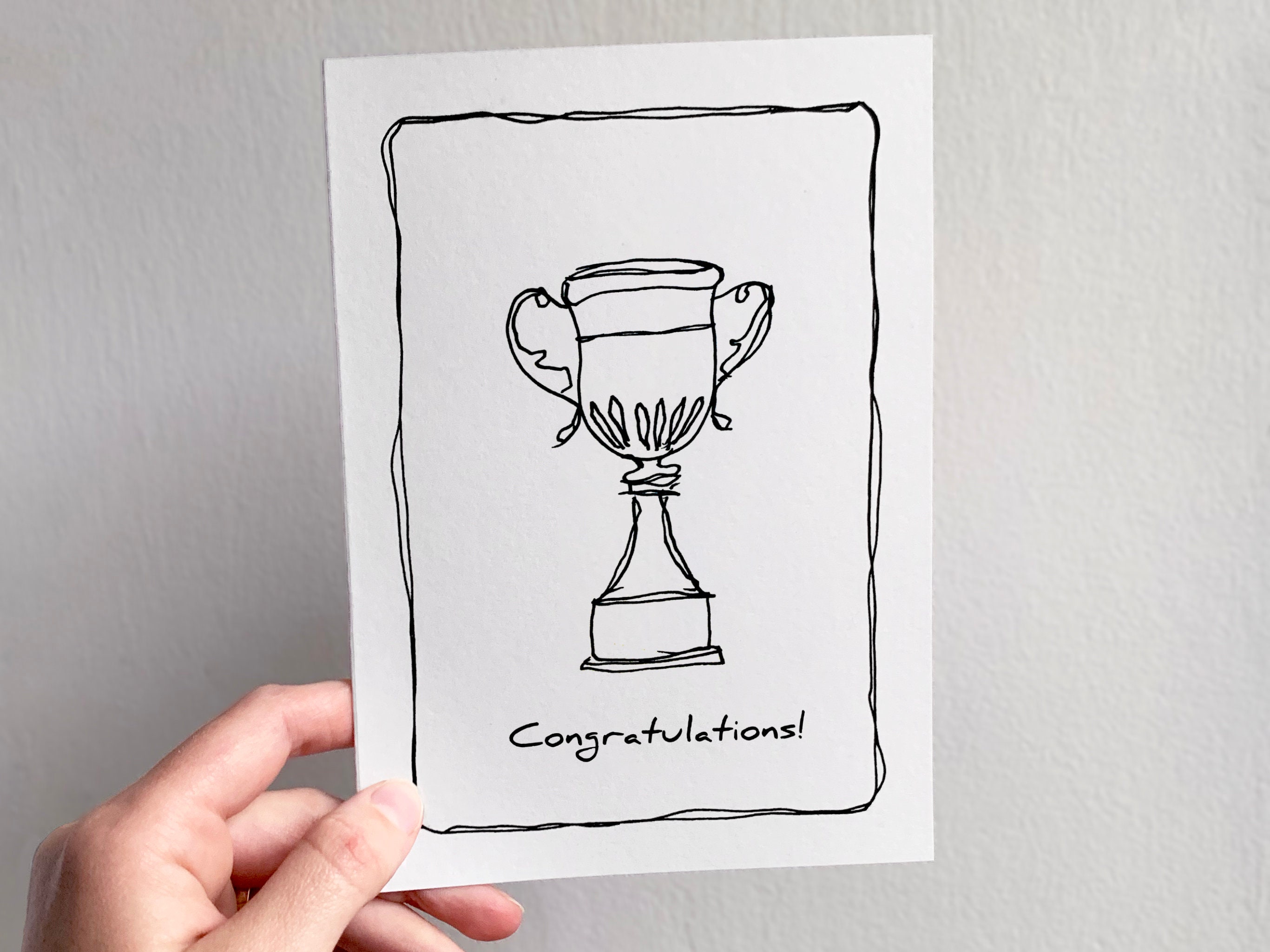 Trophy Printable Congratulations Card, Sports Win, Milestone ...