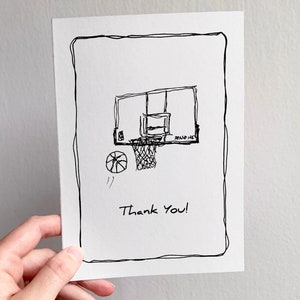 Basketball Printable Thank You Card for Coach, Team Mom or Dad, NBA ...