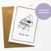Grand Piano Printable Thank You Card for Music Teacher, Kids Musical ...