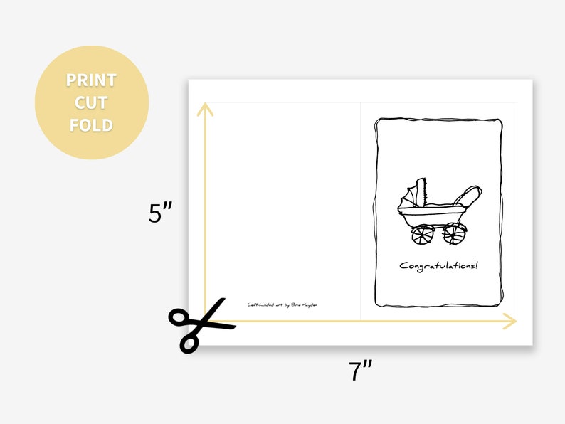 Baby Congratulations Printable Card Gender Neutral - Etsy