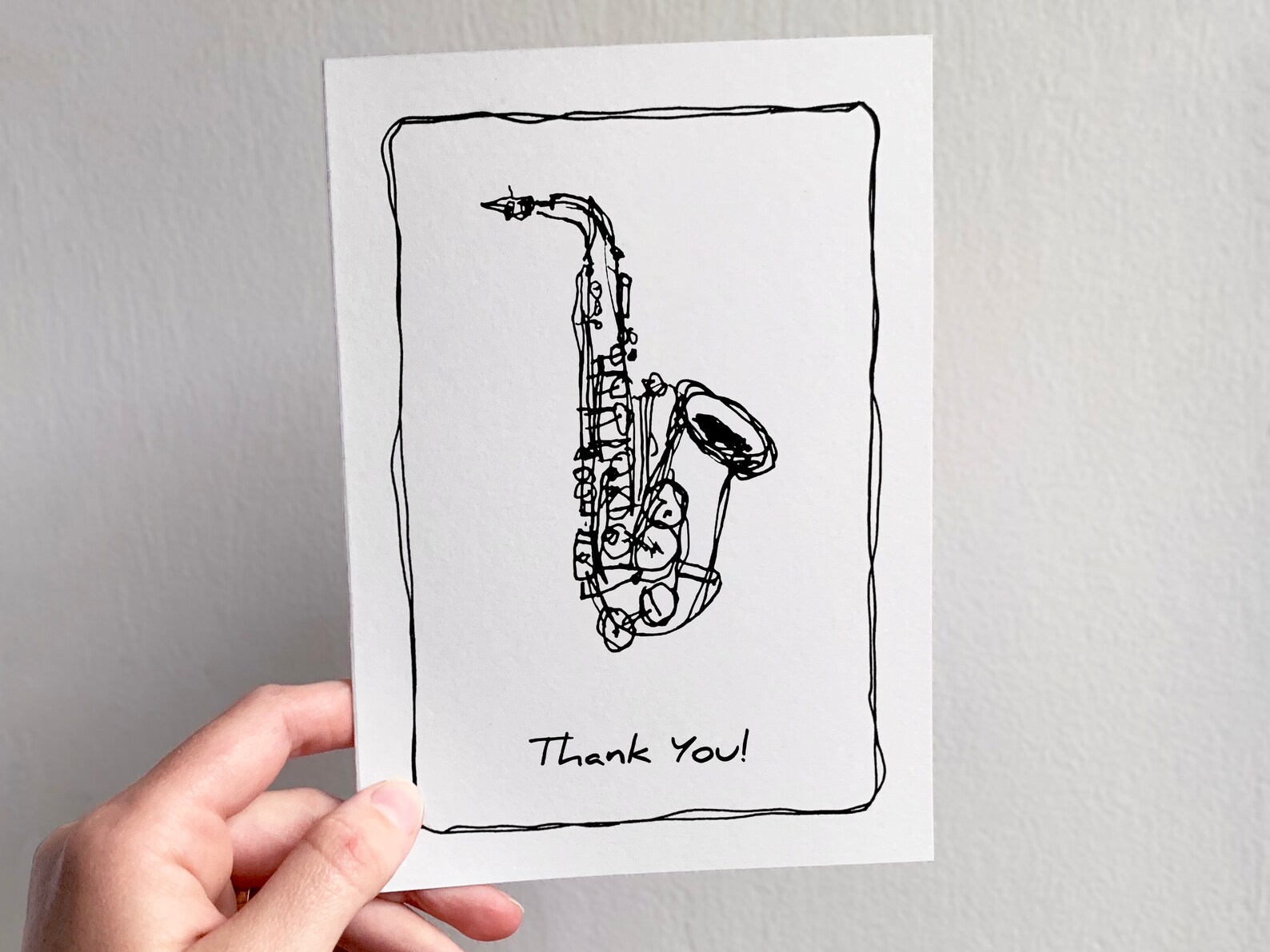Saxophone Printable Thank You Card for Music Teacher, Kids Musical ...