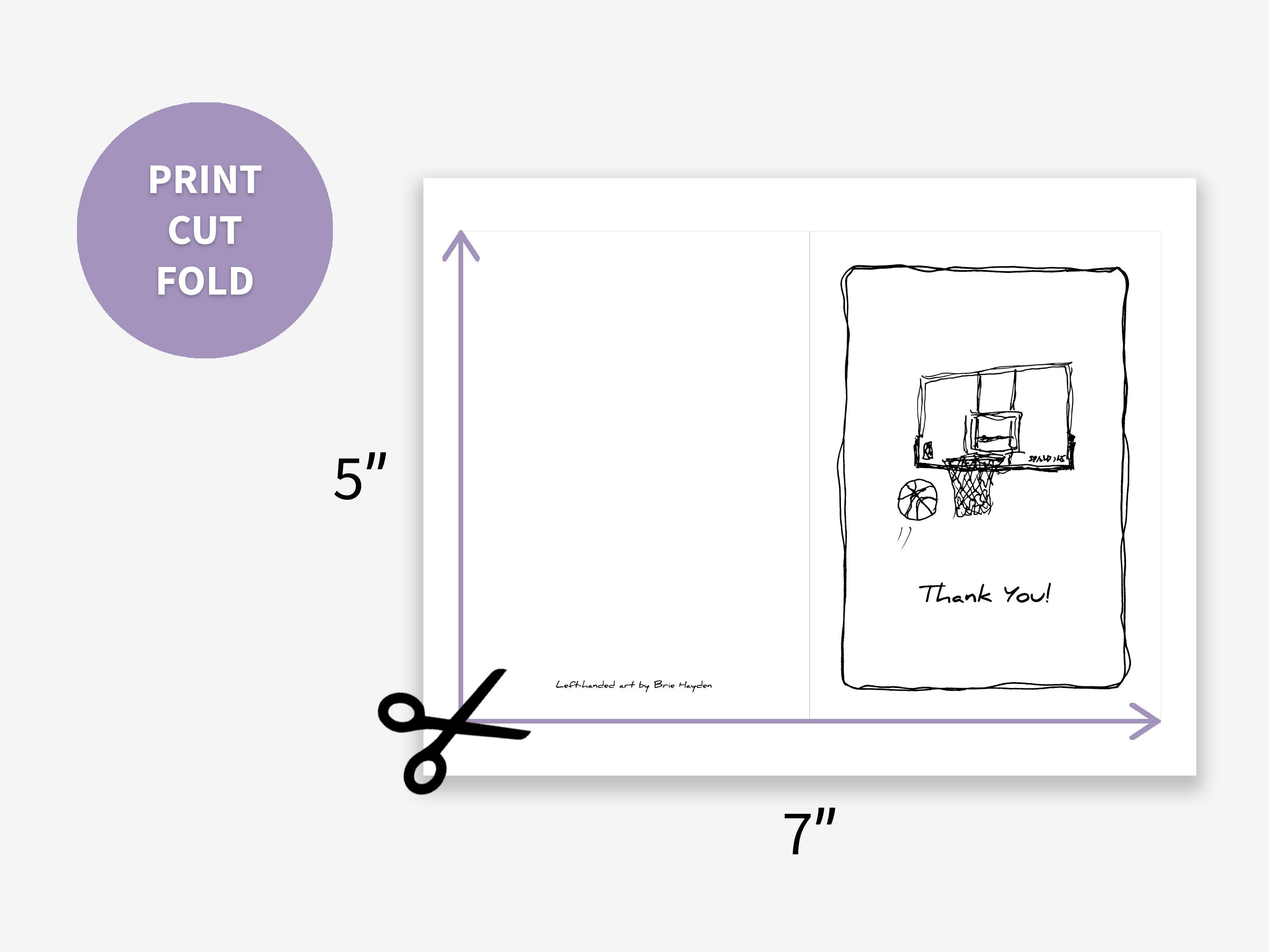 Basketball Printable Thank You Card for Coach, Team Mom or Dad, NBA ...