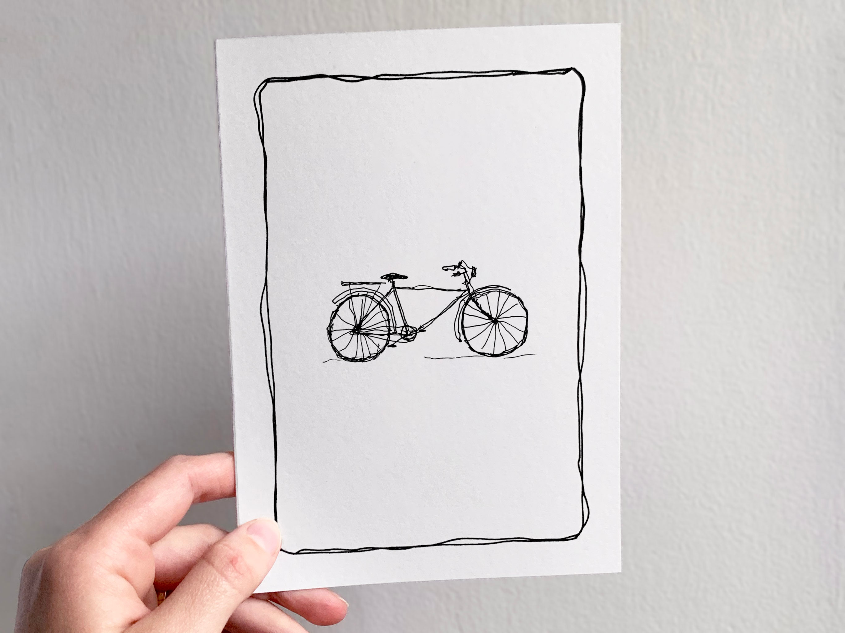 Bike Printable Blank Card, Cycling Sport Art, Greeting Card, 5 X 7 Inch ...