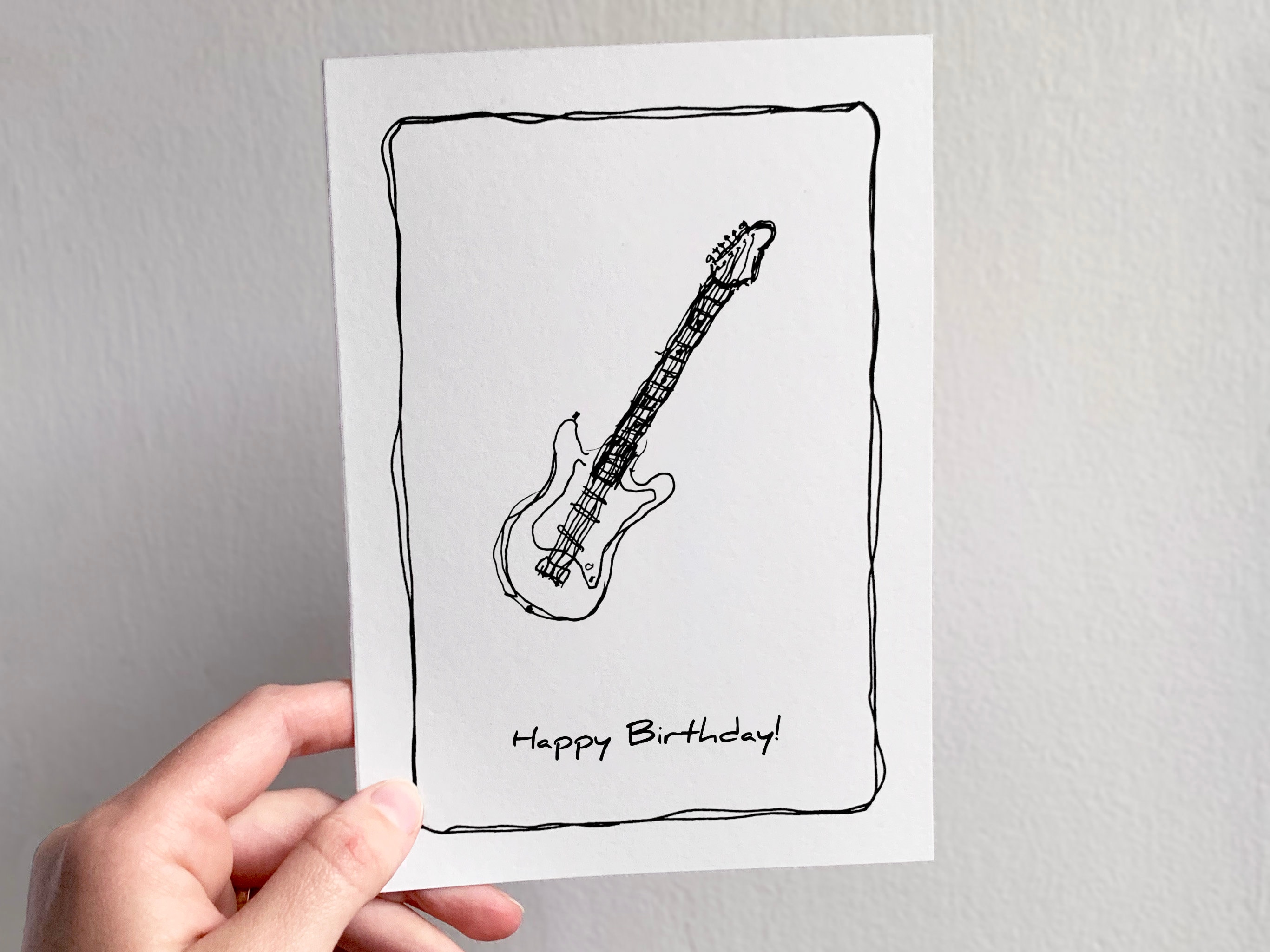 Electric Guitar Printable Birthday Card, Rock and Roll Music for Dad ...