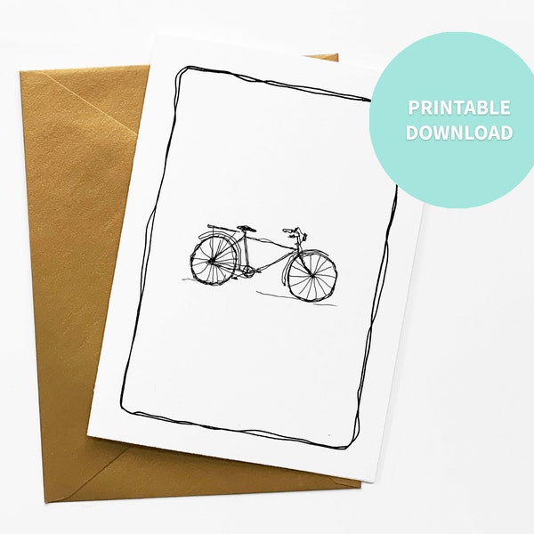 Bike Card Printable - Etsy