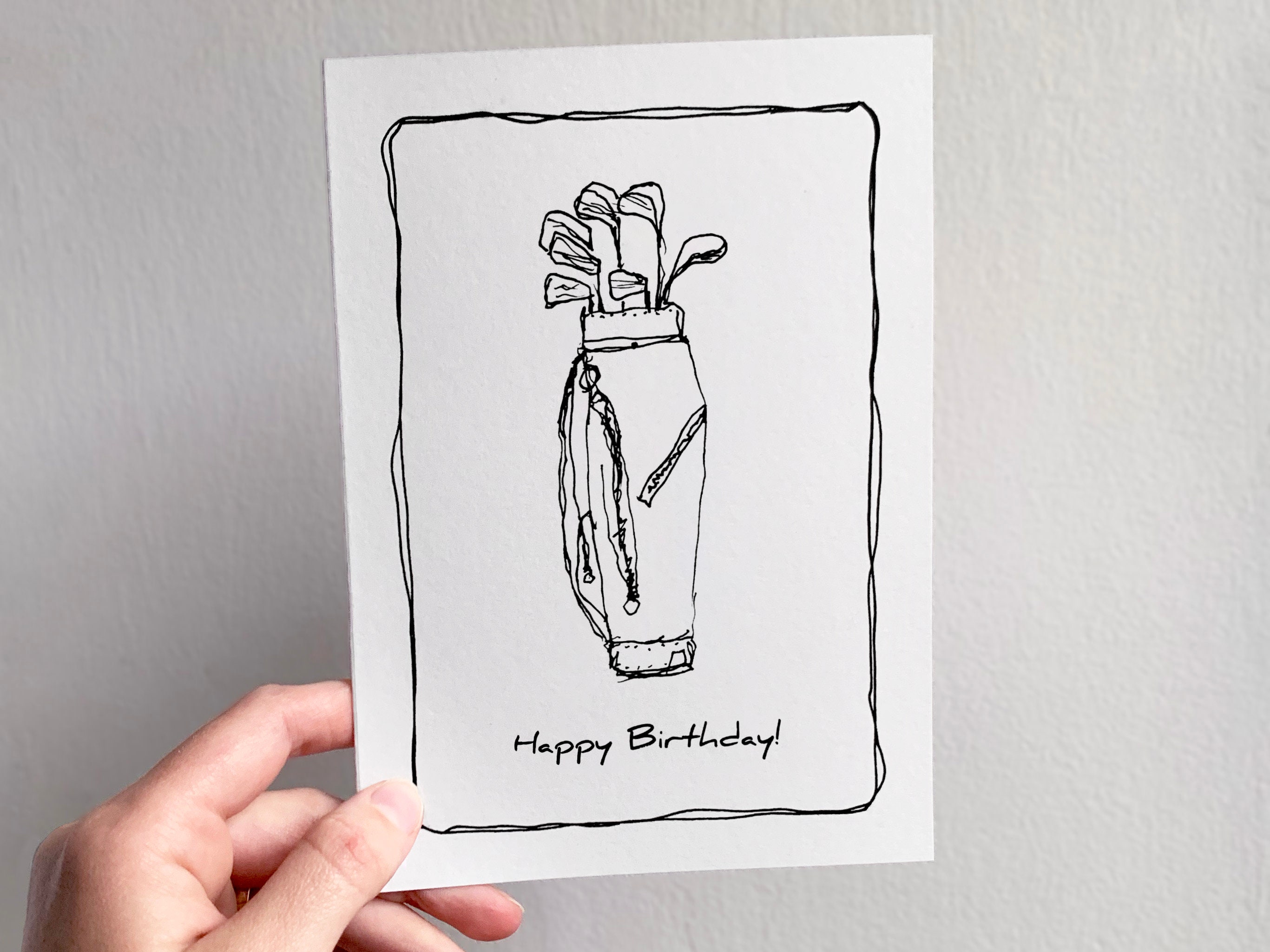 Golf Clubs Printable Birthday Card for Country Club Dad, Grandpa ...