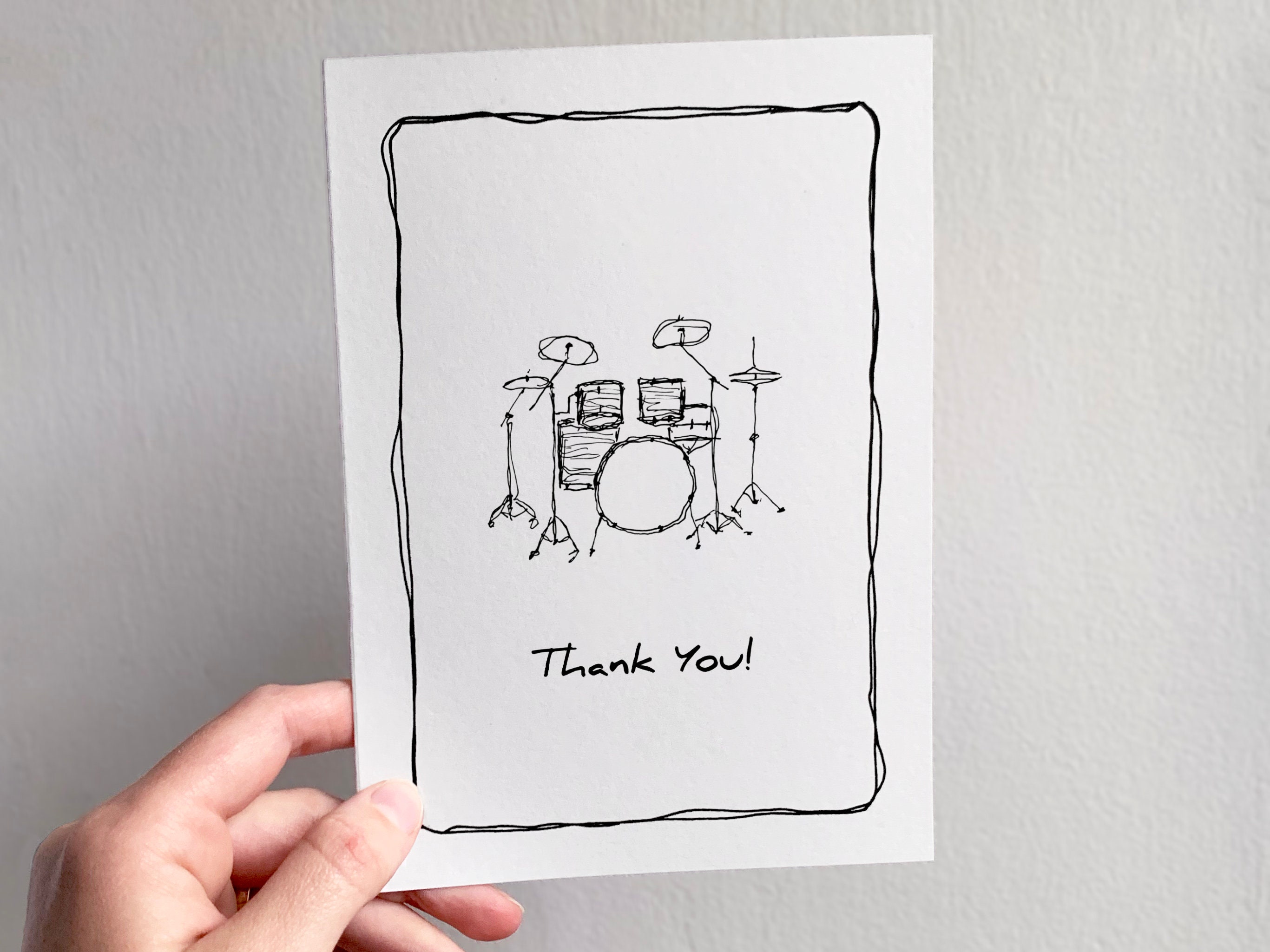 Drum Set Printable Thank You Card for Music Teacher, Kids Rock and Roll ...