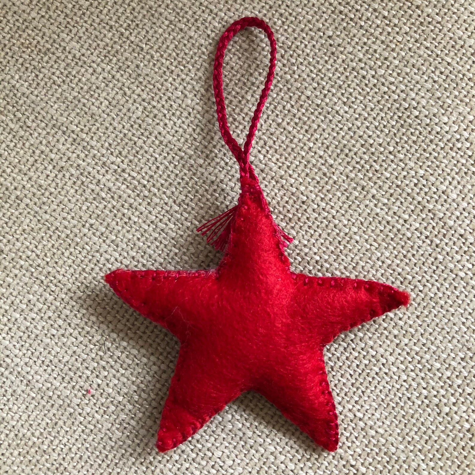 Scandi Folk Art Hand Embroidered Felt Star Hanging Decoration - Etsy