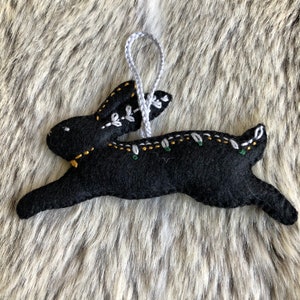 Felt Bunny Rabbit Scandi Style Folk Art Handmade and Embroidered ...