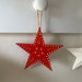 Red Scandi Christmas Stars Folk Art Hand Painted Set of 2 - Etsy