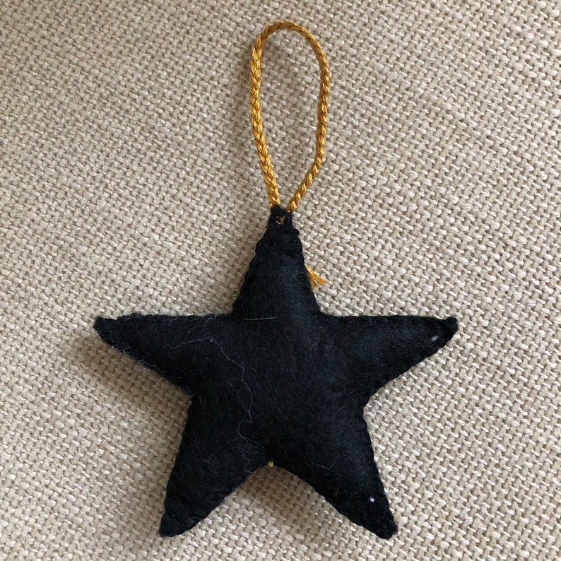 Scandi Folk Art Hand Embroidered Felt Star Hanging Decoration - Etsy