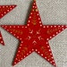 Red Scandi Christmas Stars Folk Art Hand Painted Set of 2 - Etsy