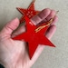 Red Scandi Christmas Stars Folk Art Hand Painted Set of 2 - Etsy