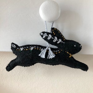 Felt Bunny Rabbit Scandi Style Folk Art Handmade and Embroidered ...