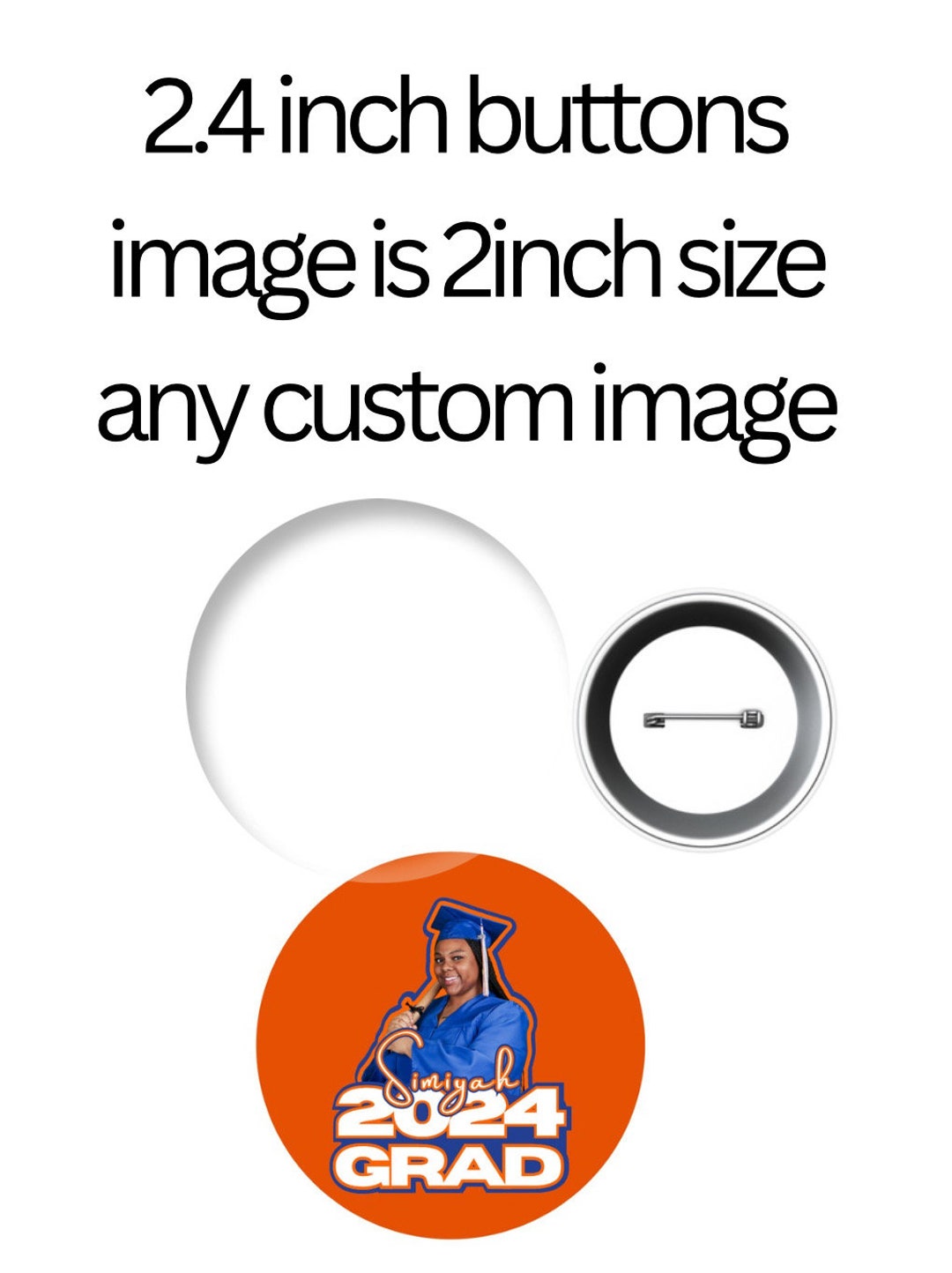 Custom Graduation Buttons 2.4 Inch - Etsy