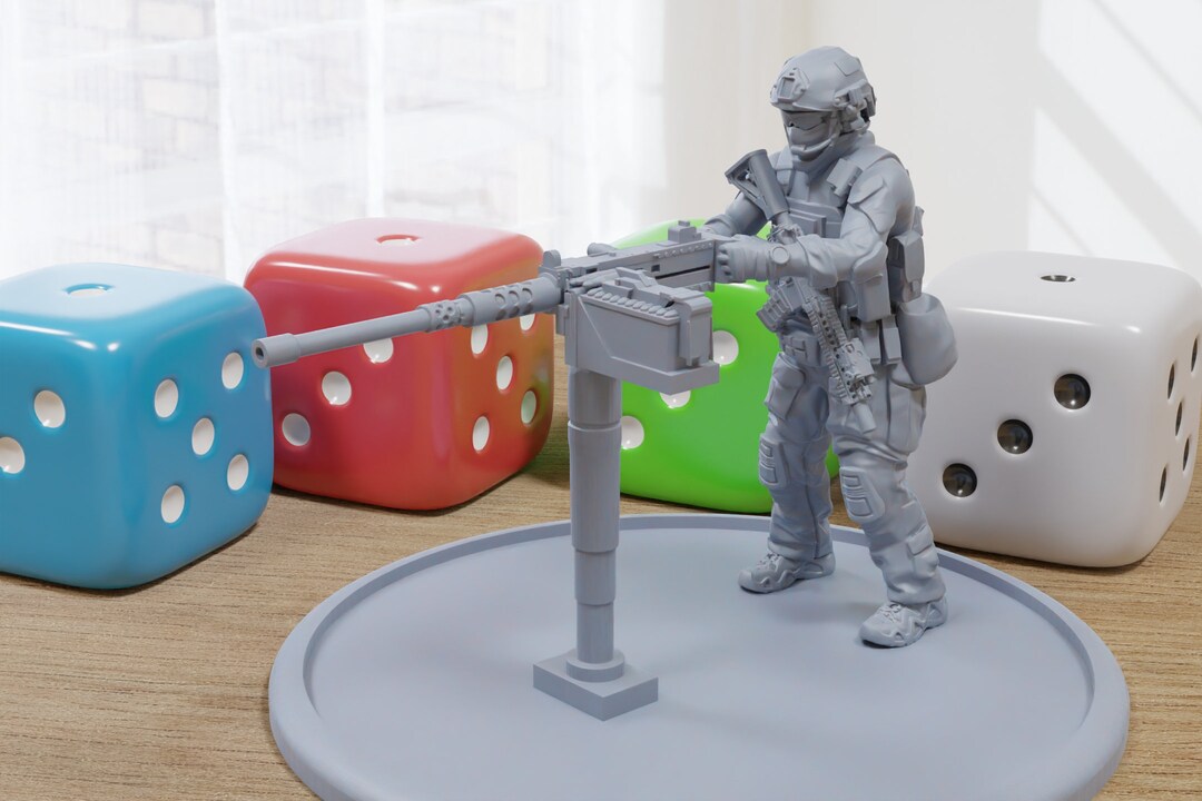 US Ranger MG Soldier - Modern Wargaming Miniatures for Tabletop RPG ...