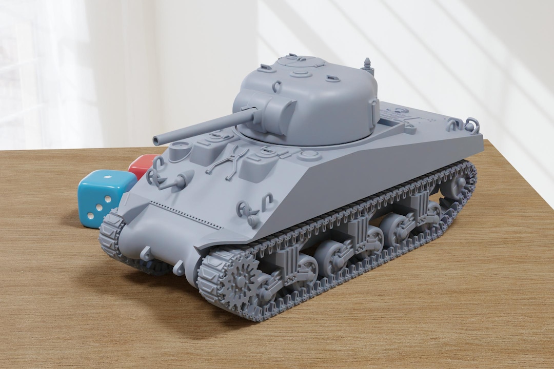 M4A2 Sherman 75mm Medium Tank (korean War) - 3D Printed Miniature ...