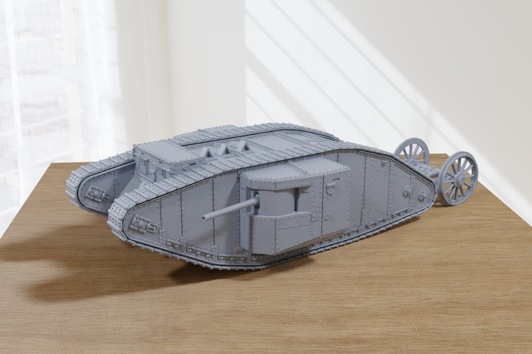MARK I (male) British WW1 Tank - 3D Resin Printed 28mm / 20mm / 15mm ...