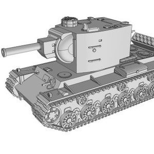 Pz.kpfw. KW II 754 r WW2 German Tank 3D Resin Printed 28mm / 20mm ...