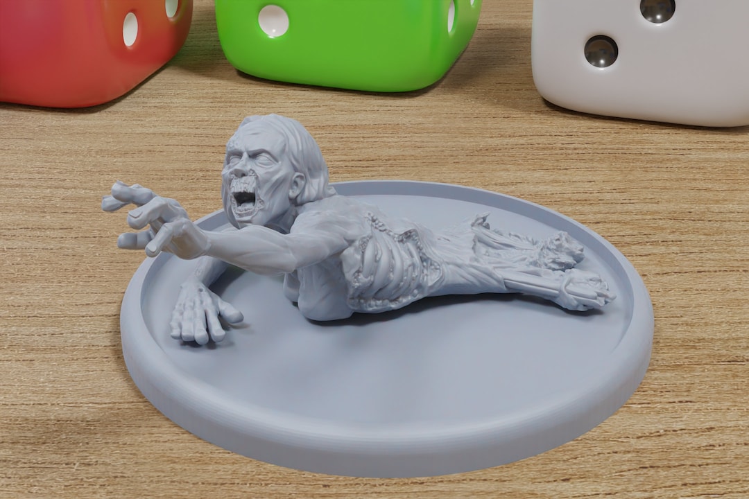 Crawling Zombie - 3D Printed Minifigure for Zombie Post Apocalyptic ...