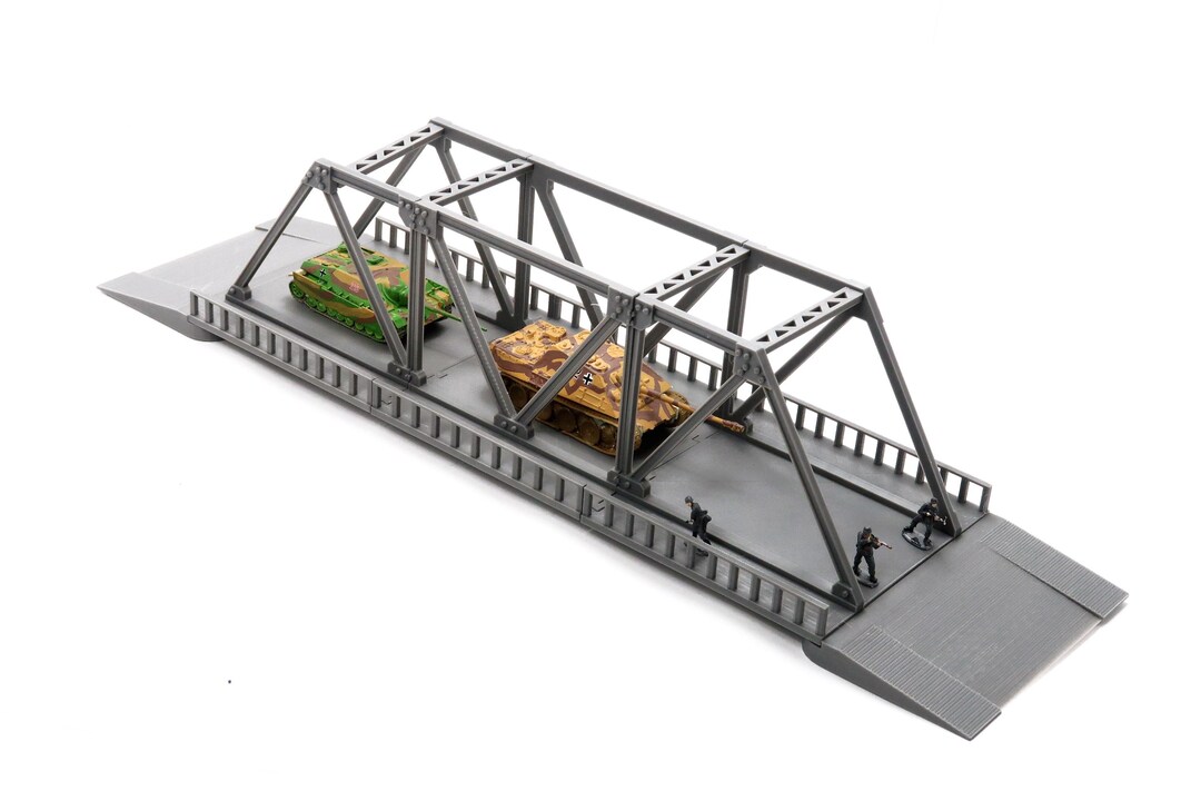 Pratt Truss Bridge - 3D Printed Miniature Wargaming Terrain 28mm / 20mm ...