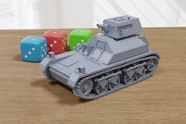 Vickers Light Tank Mark II - 3D Printed Miniature Wargaming Combat ...