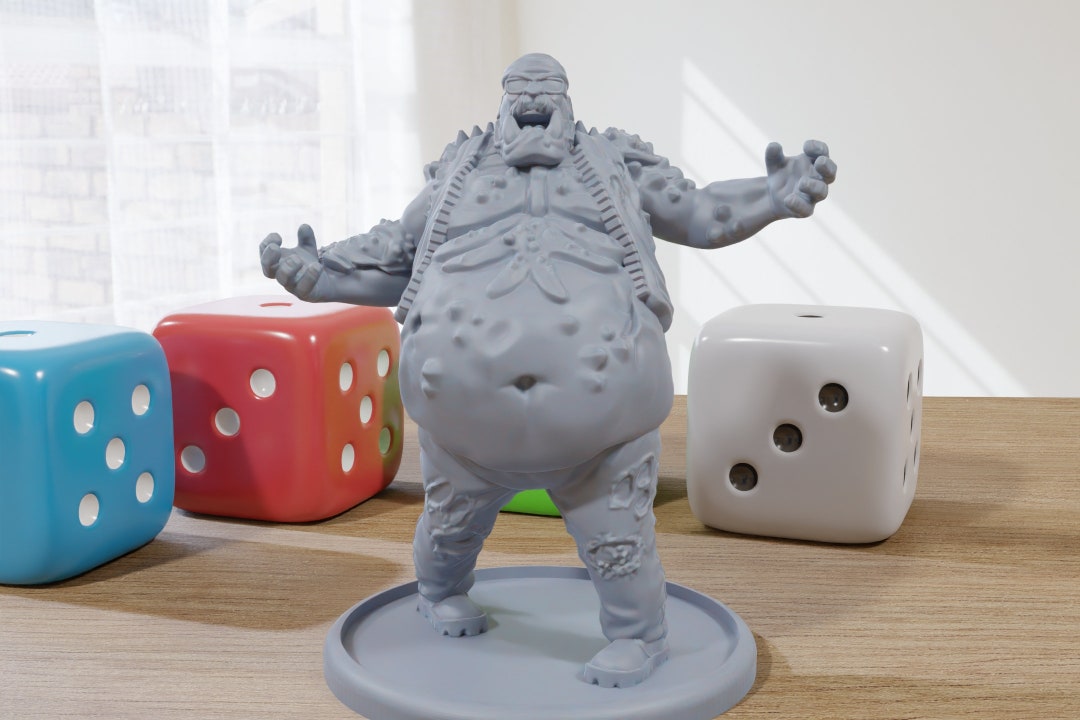 Big Boy Zombie - 3D Printed Minifigures for Post Apocalyptic Miniature ...