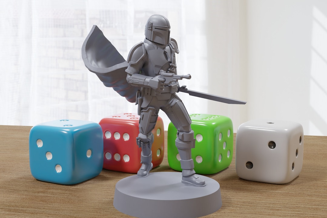 Bounty Hunter Mando Star Wars Legion 35mm Proxy Miniature - Etsy