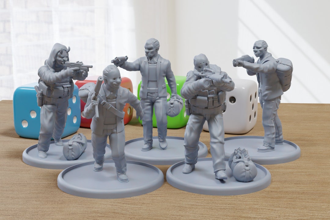 The Heist - Bank Robbers - Modern Wargaming Miniatures for Tabletop RPG ...