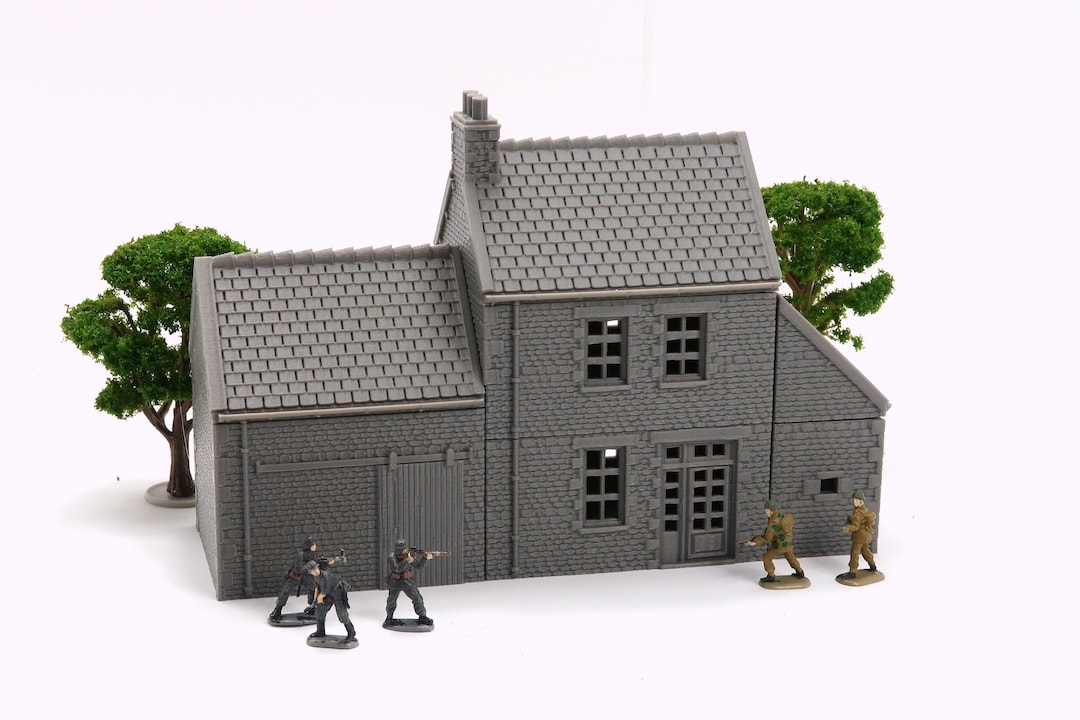 Normandy French Farmhouse - Tabletop Wargaming WW2 Terrain | Proxy 3D ...