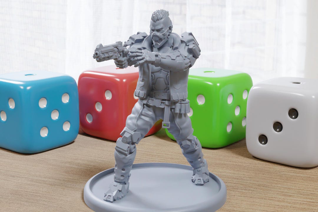 Rust Gut - 3D Printed Mini - Cyberpunk / Sci-fi - Tabletop Miniature ...
