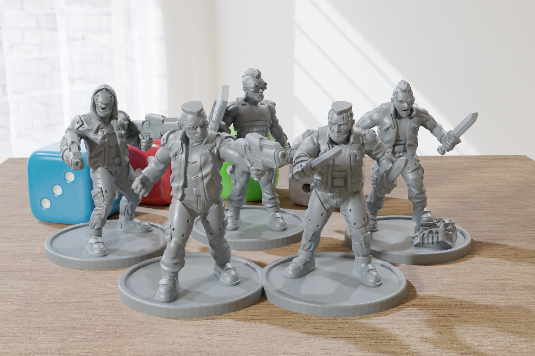 Street Gang - 3D Printed Mini's - Cyberpunk / Sci-fi - Tabletop ...