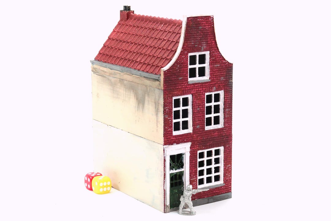 Dutch Canalhouse Delft Klokgevel T2 - 3D Printed Miniature Wargaming ...