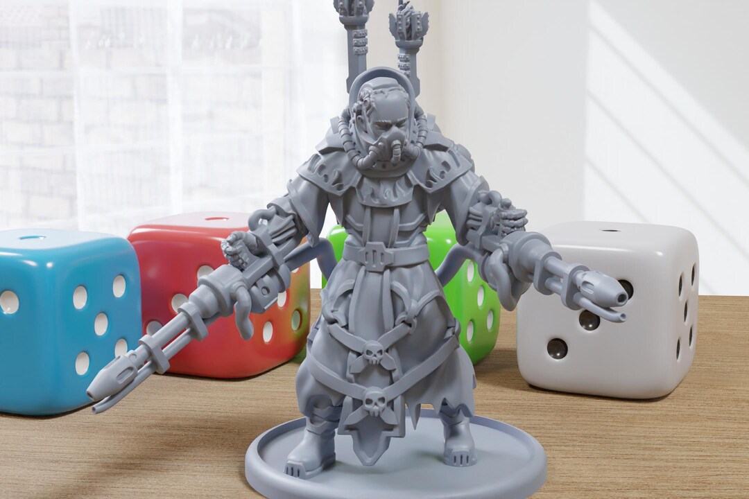 Etheum Mage - 3D Printed Proxy Minifigure for Sci-fi Miniature Tabletop ...