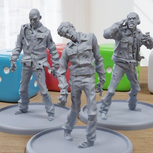 Classic Zombies - 3D Printed Minifigure for Zombie Post Apocalyptic ...