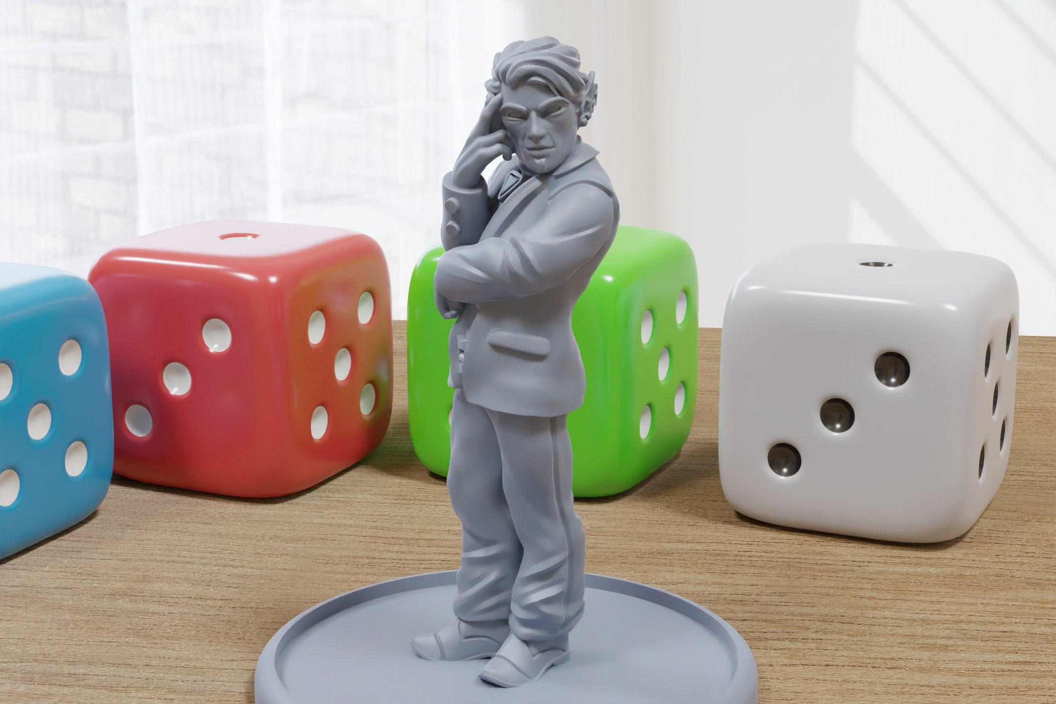 Cyberpunk Elf Business Man - 3D Printed Proxy Minifigures for Sci-fi ...