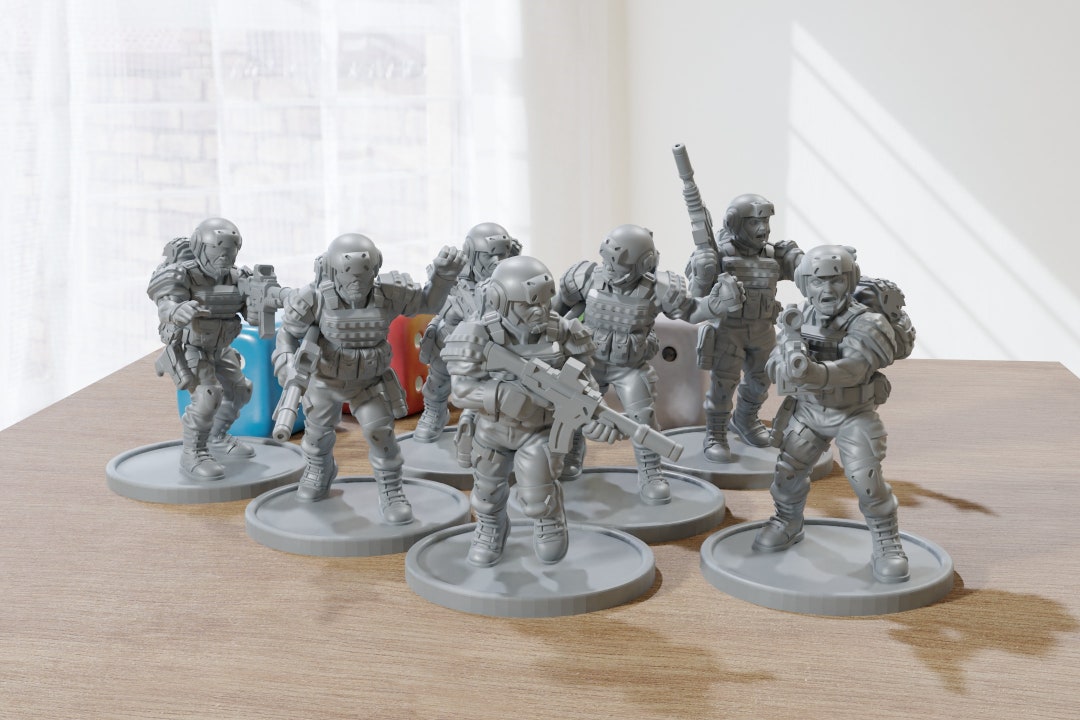 Ranger Squad 28mm / 32mm - Cyberpunk - Modern Warfare Miniature for ...